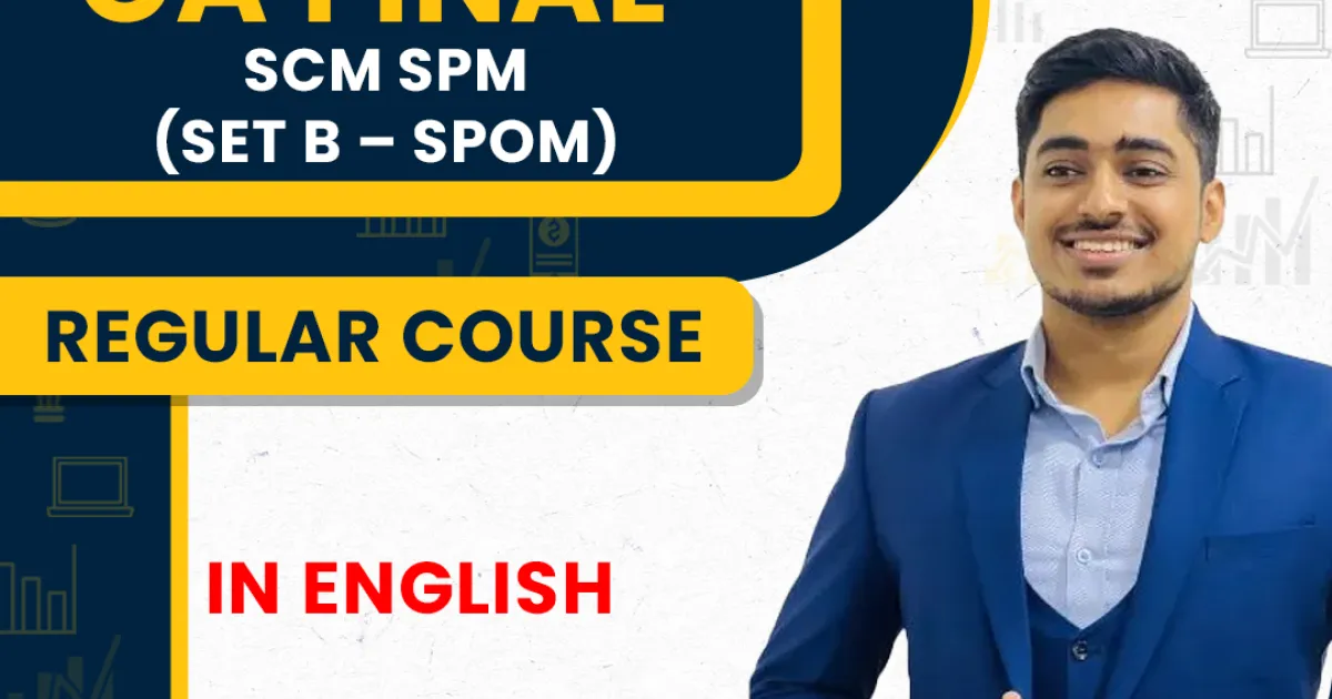 CA Tabish Hassan SCM SPM (Set B - Self Paced Online Module) Regular Online Classes In English ...