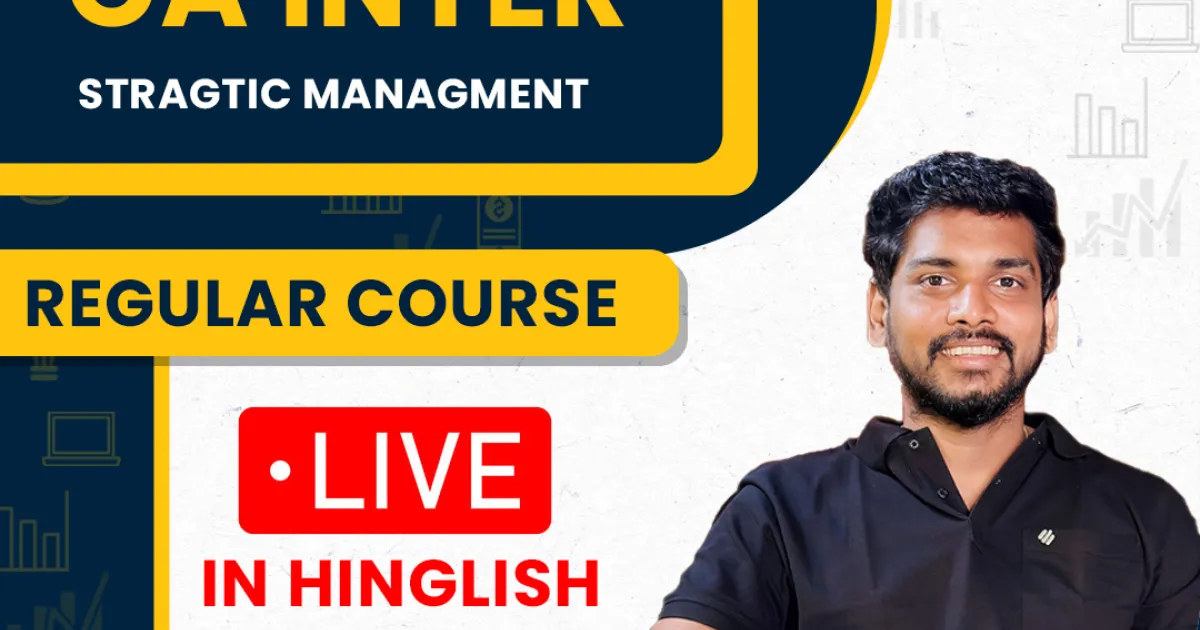 CA Inter Strategic Management Regular Live Batch By Prof. Sanjay Appan ...