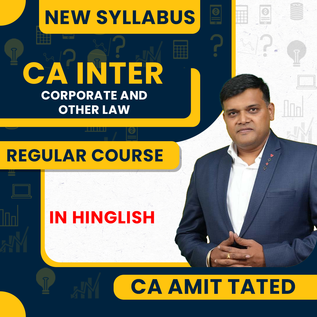 CA CS AMIT TATED CA INTER - PAPER-2 LAW Online Classes
