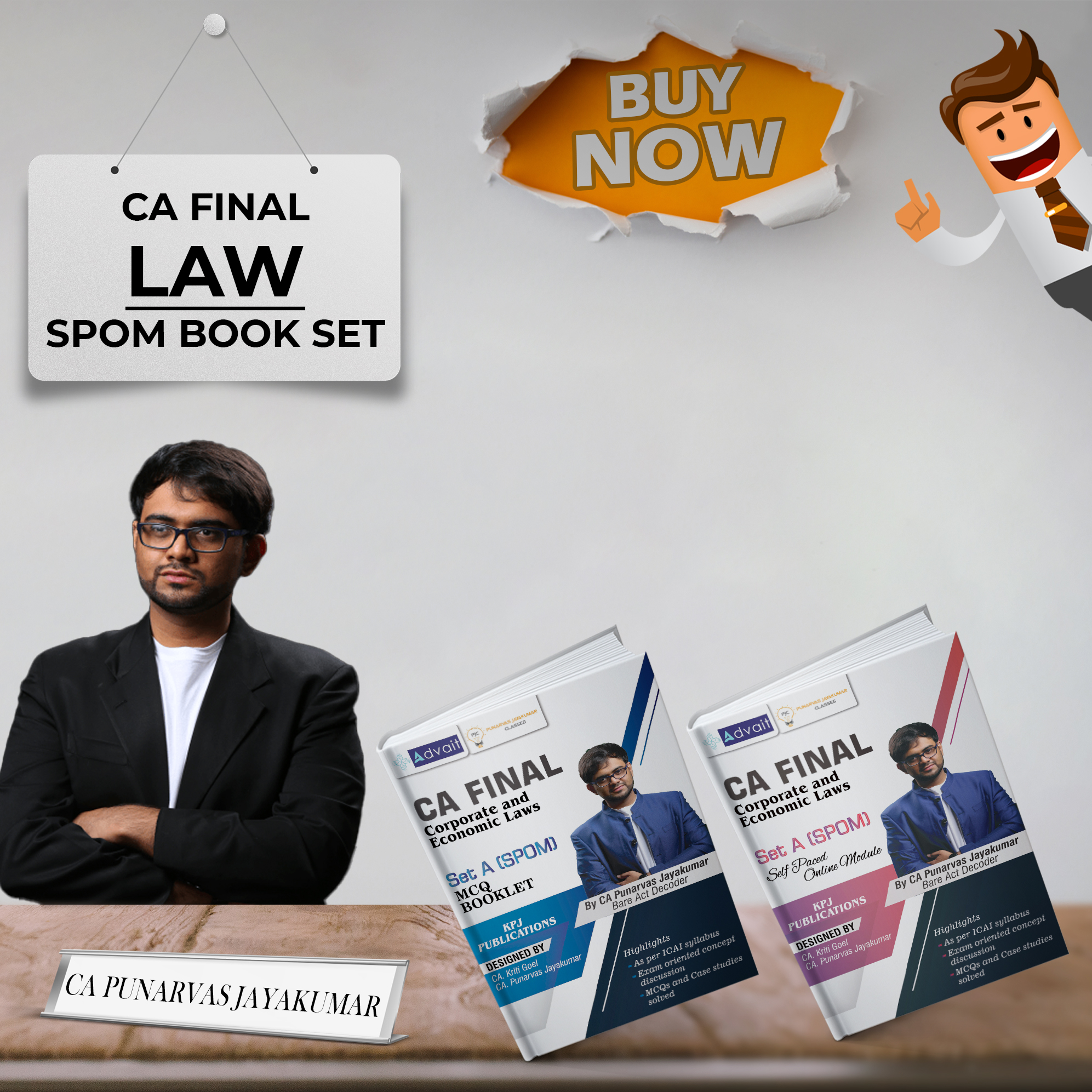 CA Final Corporate & Economic Laws (SET A – SPOM) BOOK SET By Punarvas ...