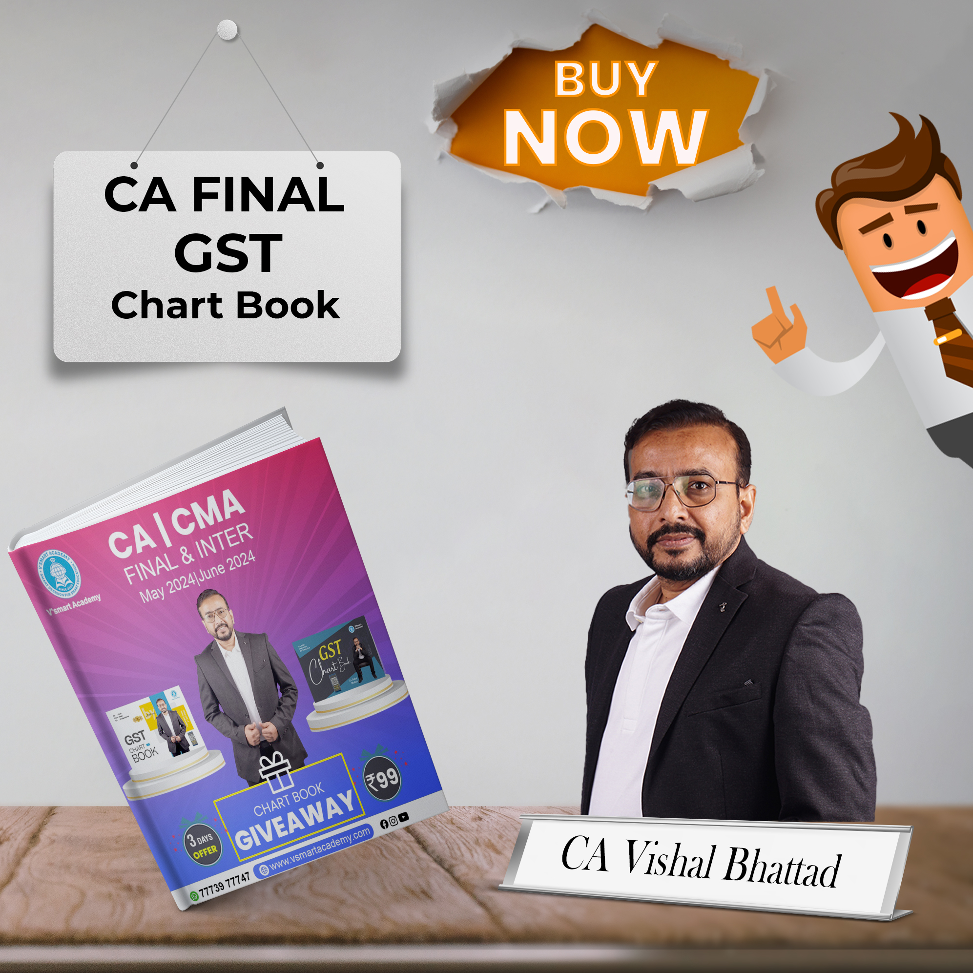 CA/CMA Final Indirect Tax Chart Book Set NEW by CA Vishal Bhattad ...