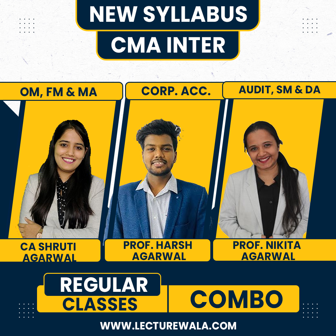CA SHRUTI AGARWAL, PROF. NIKITA OSWAL And PROF. HARSH AGARWAL COMBO For ...