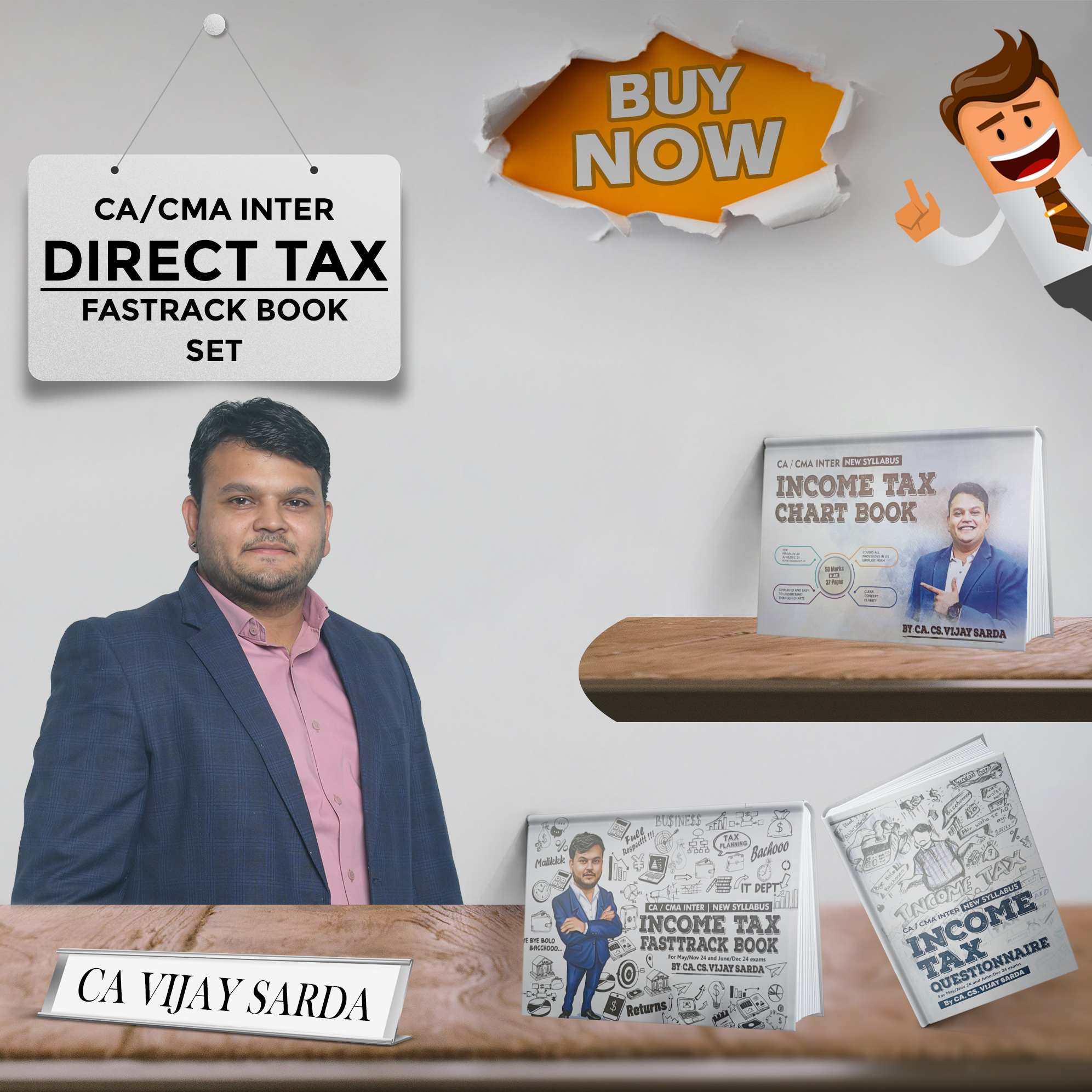 CA Vijay Sarda Direct Tax Fastrack Book Set For CA/CMA Inter
