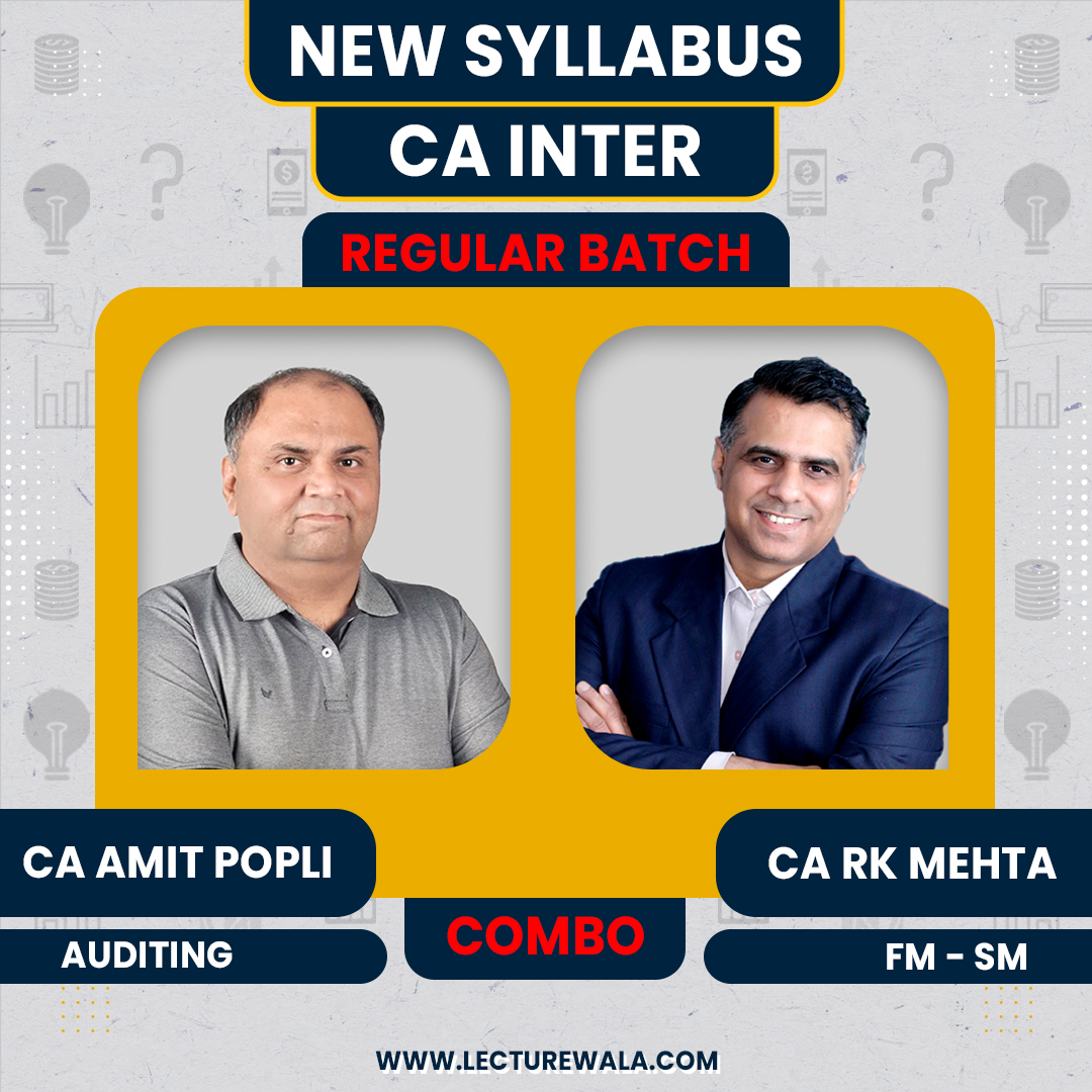 CA Amit Popli Audit & RK Mehta FM-SM CA Inter Group 2 Combo
